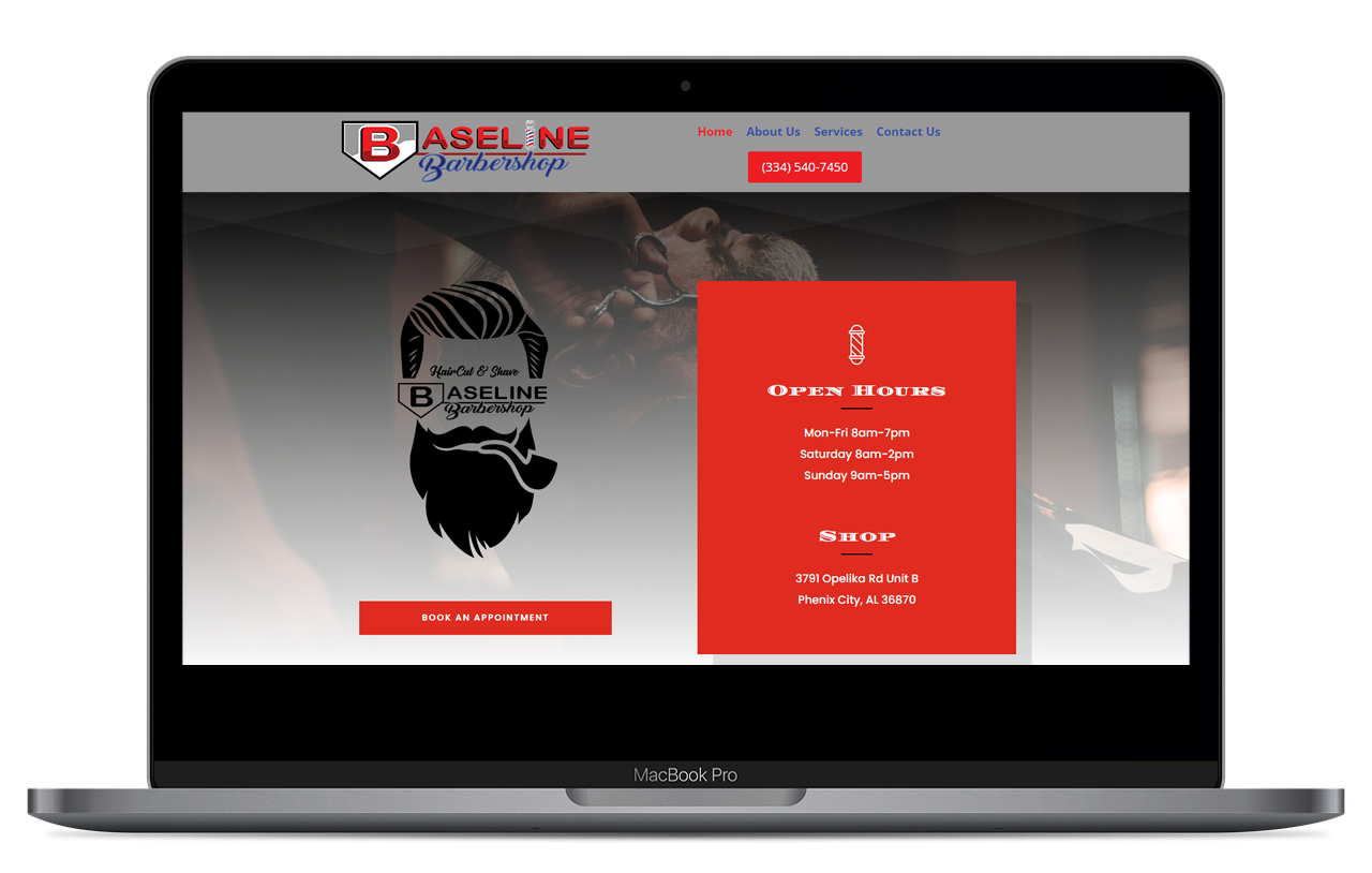 Baseline Barber Shop - Vroooom Web